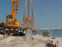 Construction of Bridge at an Island - copri